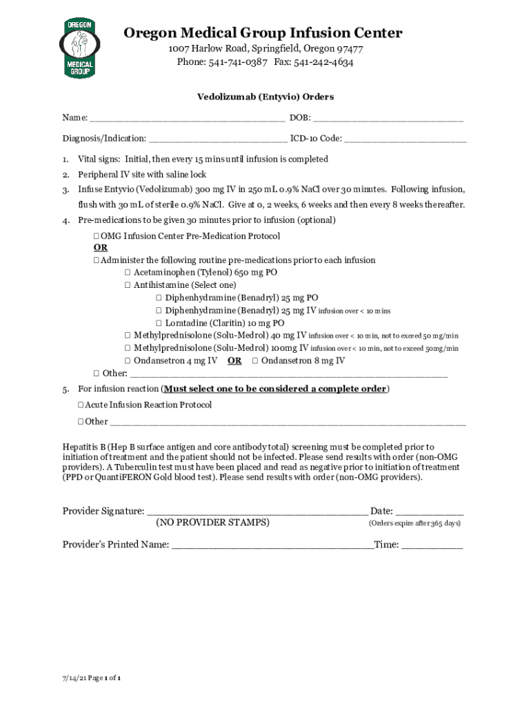 Fillable Online paragonhealthcare.com wp-content uploadsENTYVIO ...