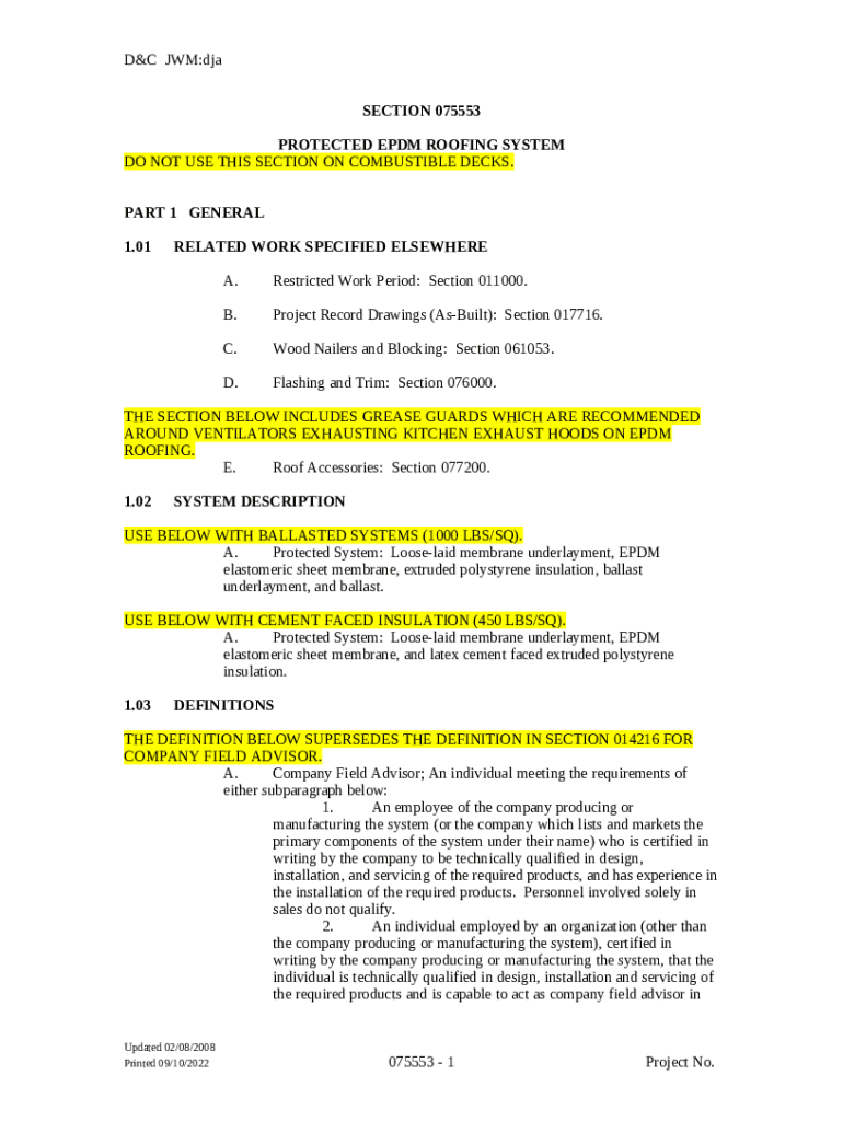 VA 07 54 16 Ethylene Interpolymer (KEE) Roofing - Whole Building Design ...