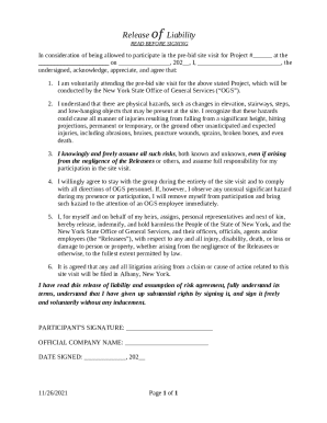 When and How to Use a Release of Liability When and How to Use a ...