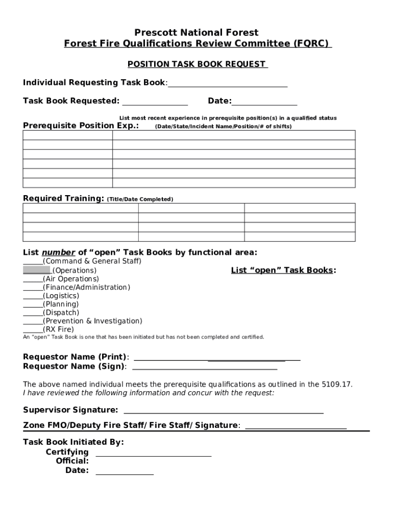 gacc.nifc.govtrainingTaskBookRequestPrescott National Forest Forest ...