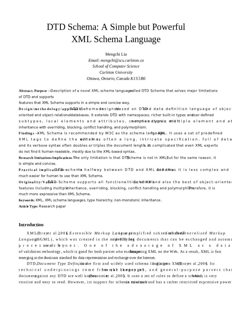 Dtd Schema A Simple But Powerful Xml Schema Language Deepdyve 6928