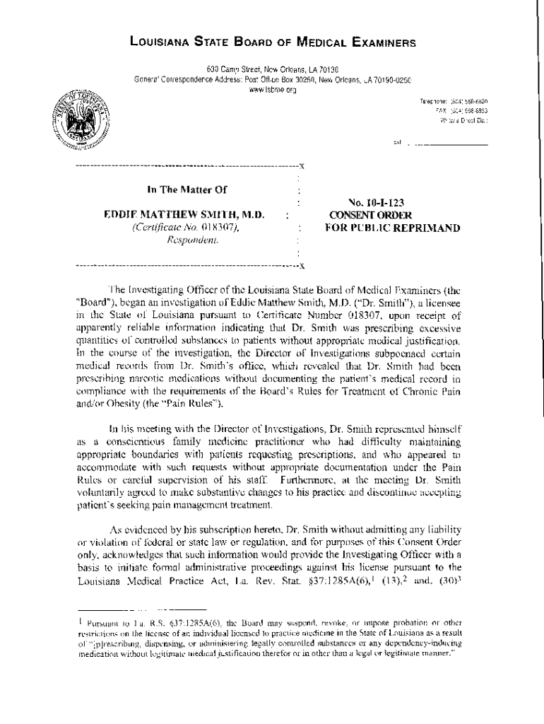 Fillable Online Welcome to the website of the Louisiana State Board of ...