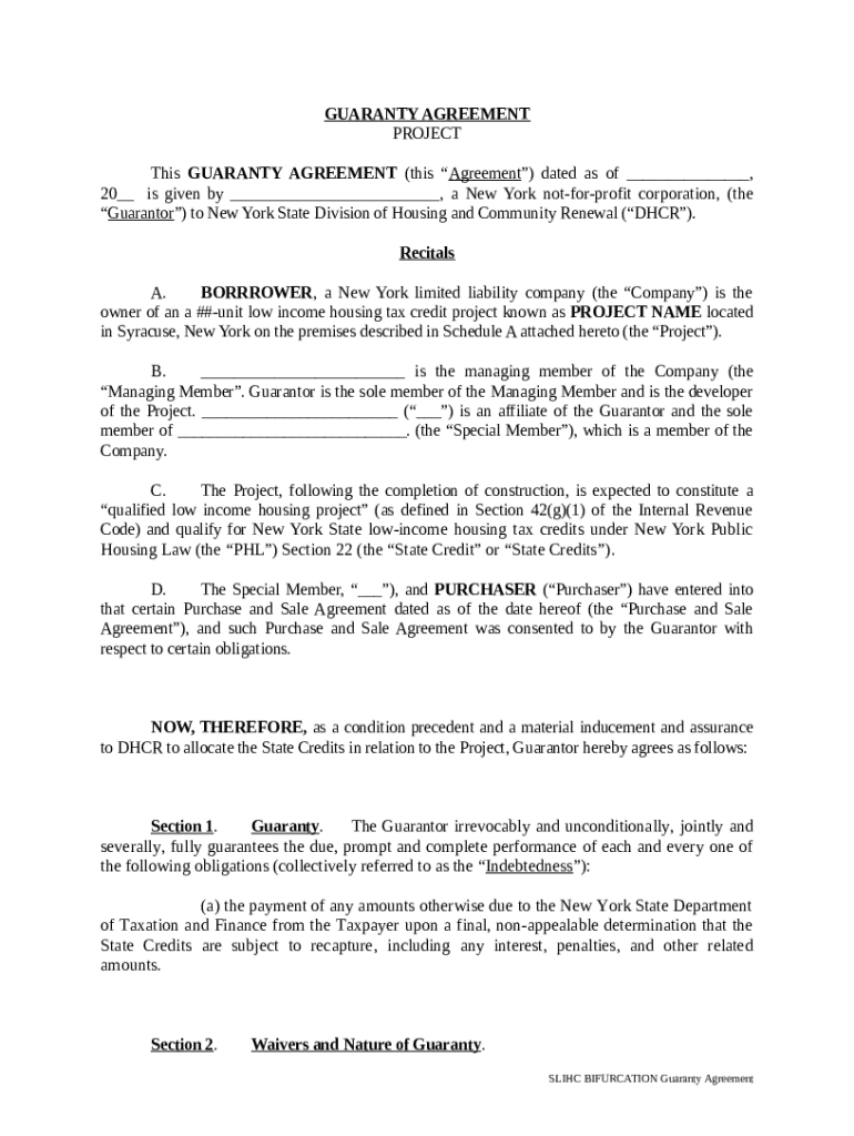www.pdffiller.com426076355--This-GUARANTYThis GUARANTY AGREEMENT(Agreement), dated as of , 20 ...