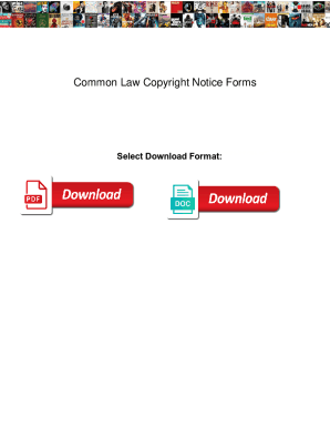 Fillable Online Common Law Copyright Notice Forms. Common Law Copyright ...