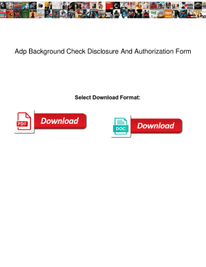 Fillable Online Adp Background Check Disclosure And Authorization Form. Adp Background Check ...
