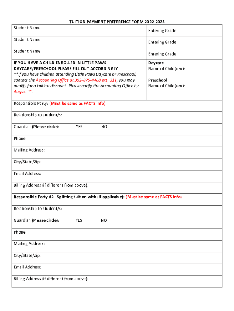 Fillable Online IF YOU HAVE A CHILD ENROLLED IN LITTLE PAWS Daycare ...