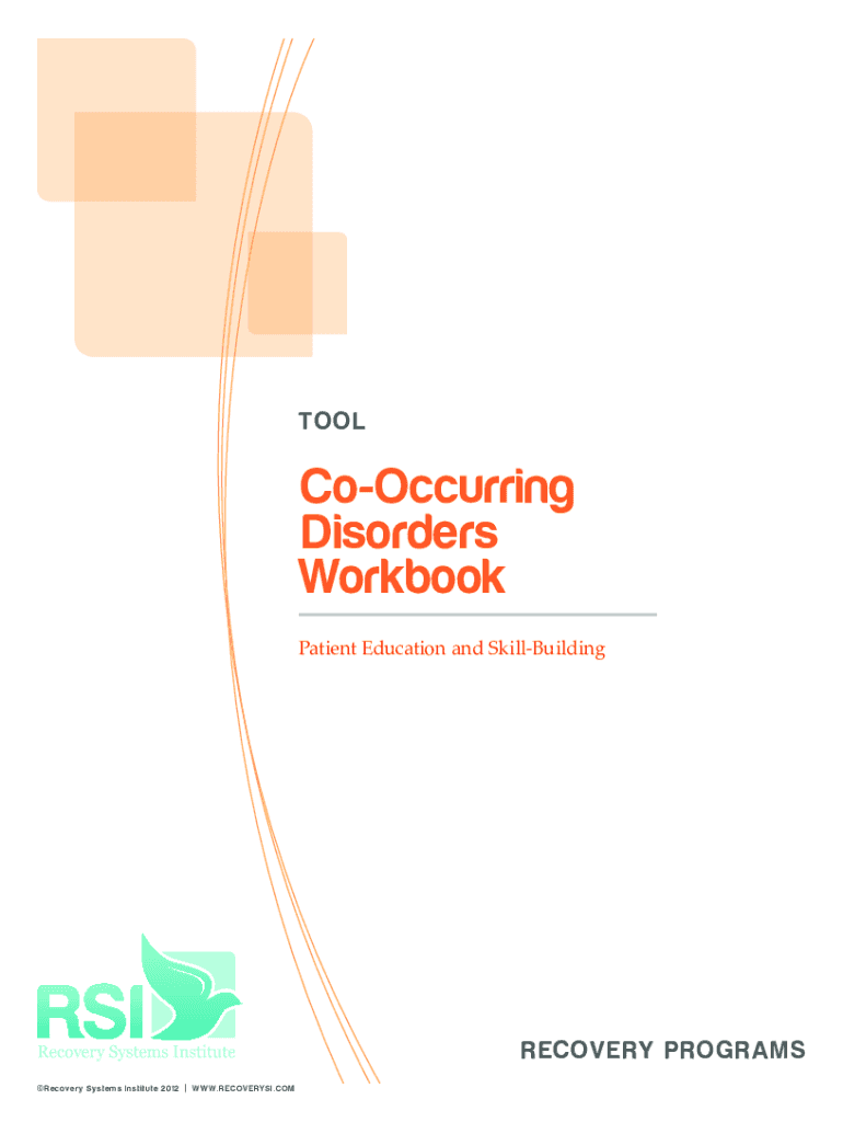 Fillable Online Co-Occurring Disorders Workbook. A printable, easy-to ...