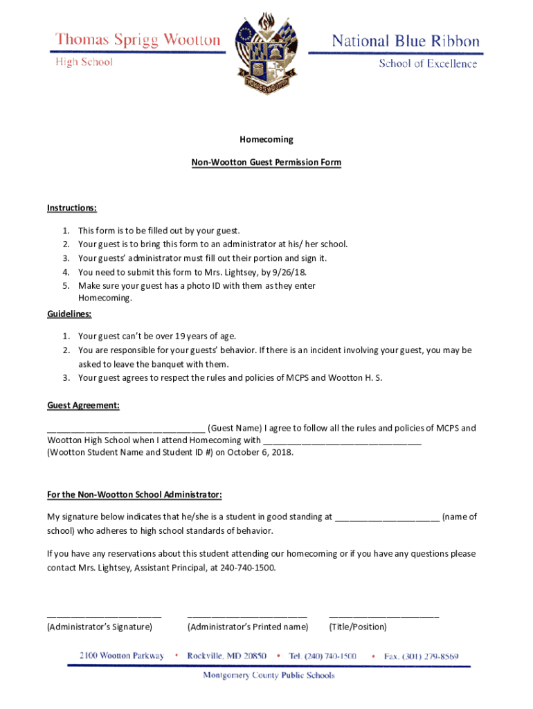 Fillable Online docs.google.comdocumentdHOMECOMING GUEST PERMISSION FORM - Google Docs Fax Email ...
