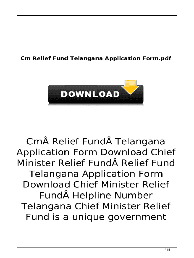 Fillable Online Cm Relief Fund Telangana Application Form.pdf Fax Email ...
