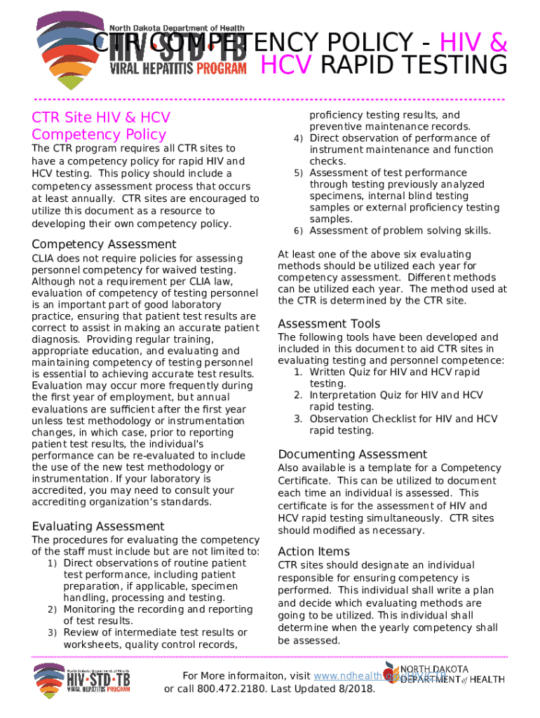 www.health.nd.govCompetencyPolicyTemplateRapid HIV & Competency Policy ...