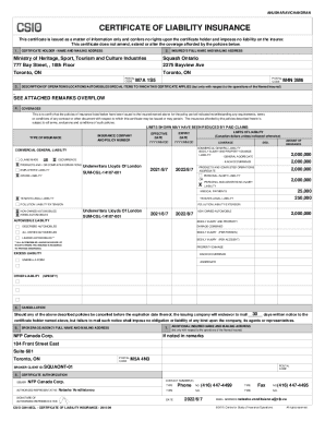 Fillable Online HOW TO READ CERTIFICATES OF INSURANCE - PDRMA Fax Email ...