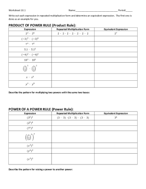 Fillable Online myilibrary.orgexampower-rule-worksheet-answersPower ...