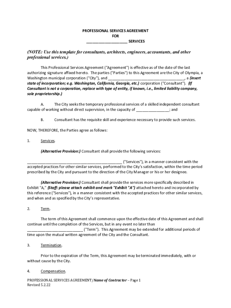 Fillable Online Free Professional Services Agreement - Samples - PDFAGREEMENT FOR PROFESSIONAL ...