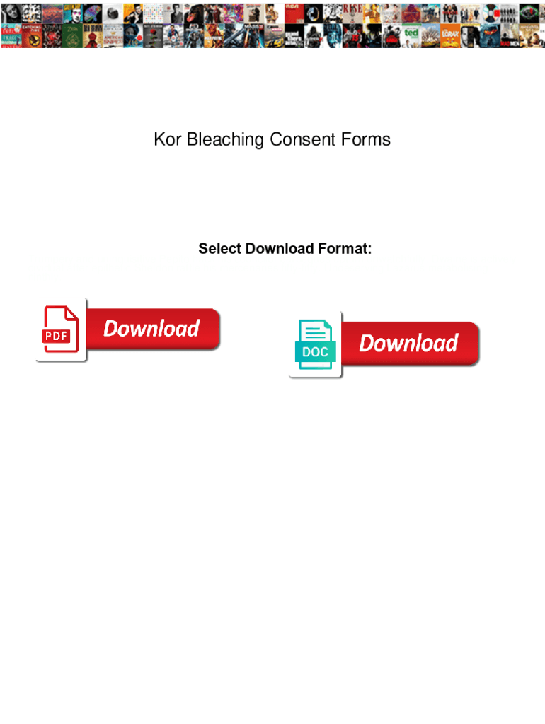 Fillable Online Kor Bleaching Consent Forms. Kor Bleaching Consent ...