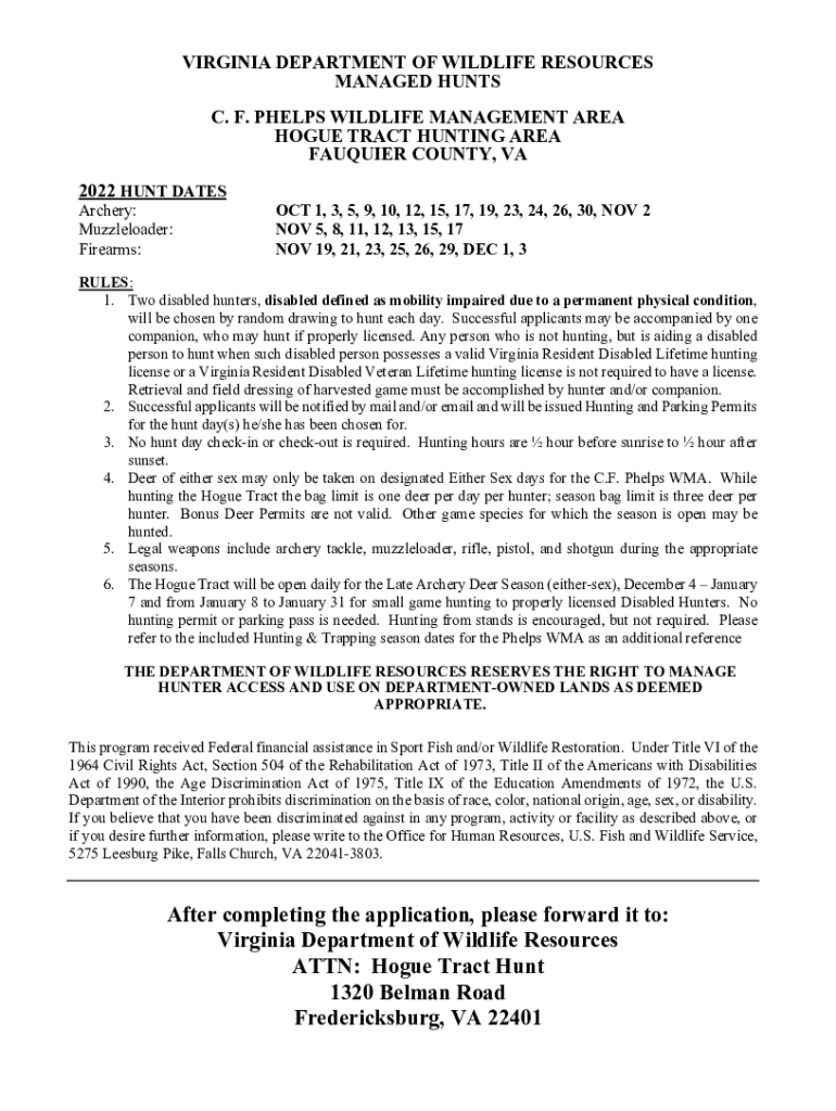Fillable Online www.dcr.virginia.govstate-parkshuntingHunting ...