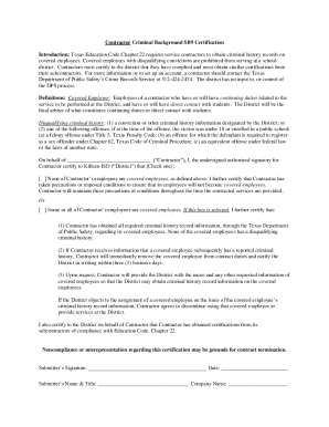 Fillable Online Contractor Certification for Contractor Employees ...