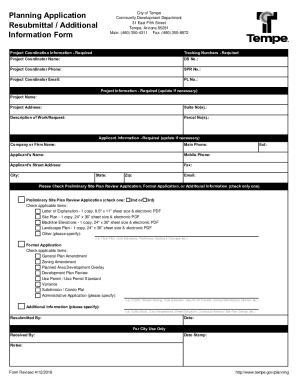 Fillable Online Planning Application Resubmittal / Additional Information Form Fax Email Print ...