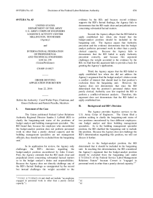 Fillable Online 69 FLRA No. 63 Decisions of the Federal Labor Relations ...