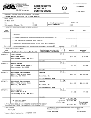 Fillable Online web pdc wa web.pdc.wa.gov rptimg defaultCASH RECEIPTS ...