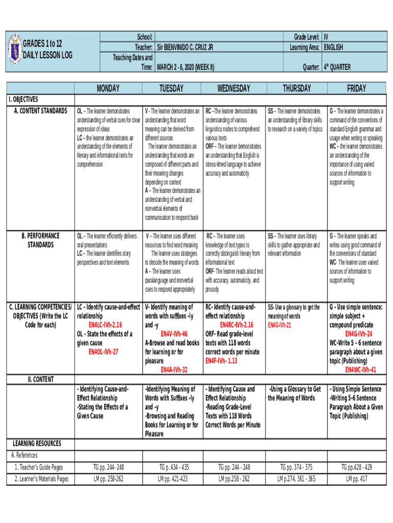 Guro Ako Doc Template | pdfFiller