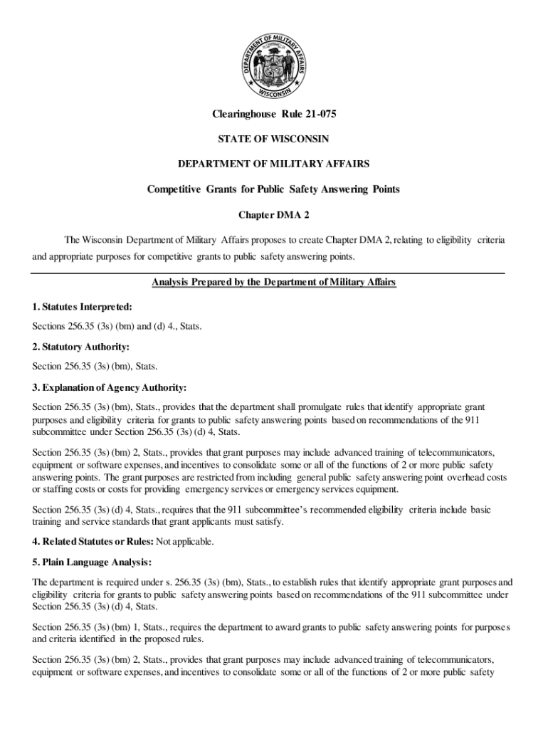 Fillable Online docs legis wisconsin dva.wi ...