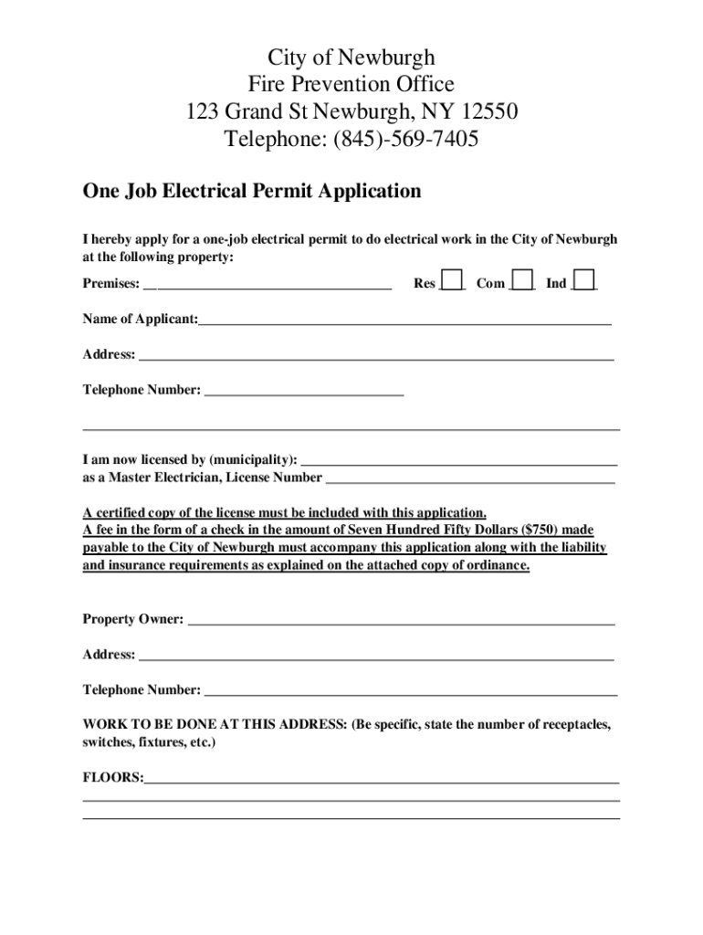 Fillable Online City of Newburgh Fire Prevention Office 123 Grand St Newburgh ... Fax Email ...