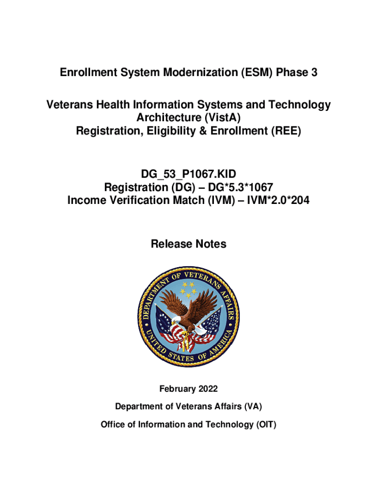 Fillable Online VA EHR Modernization - HomeEnrollment System Modernization (ESM) Phase 3 ...