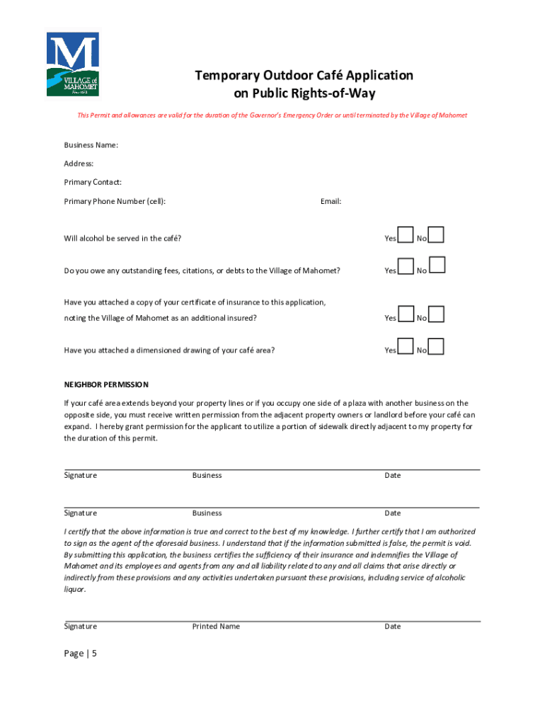 Fillable Online www.sfgate.comnewsbayareaCity Sets Guidelines Allowing Temporary Outdoor Dining ...