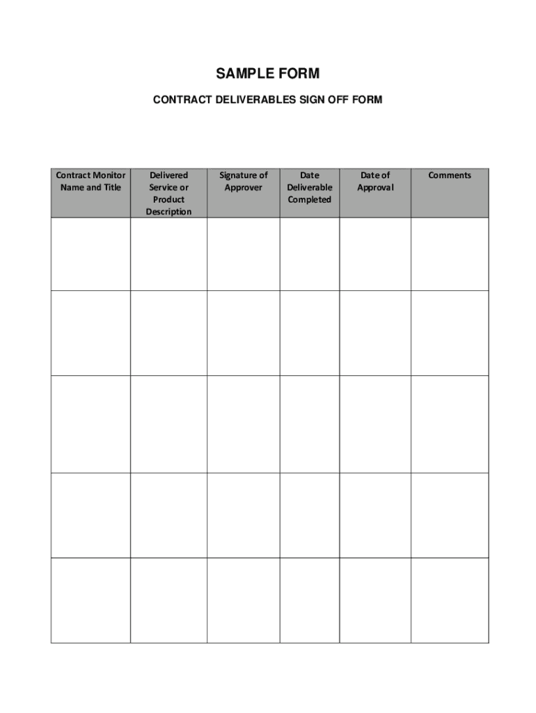 Fillable Online purchasing idaho Project Sign-Off Sheets: Where, When ...