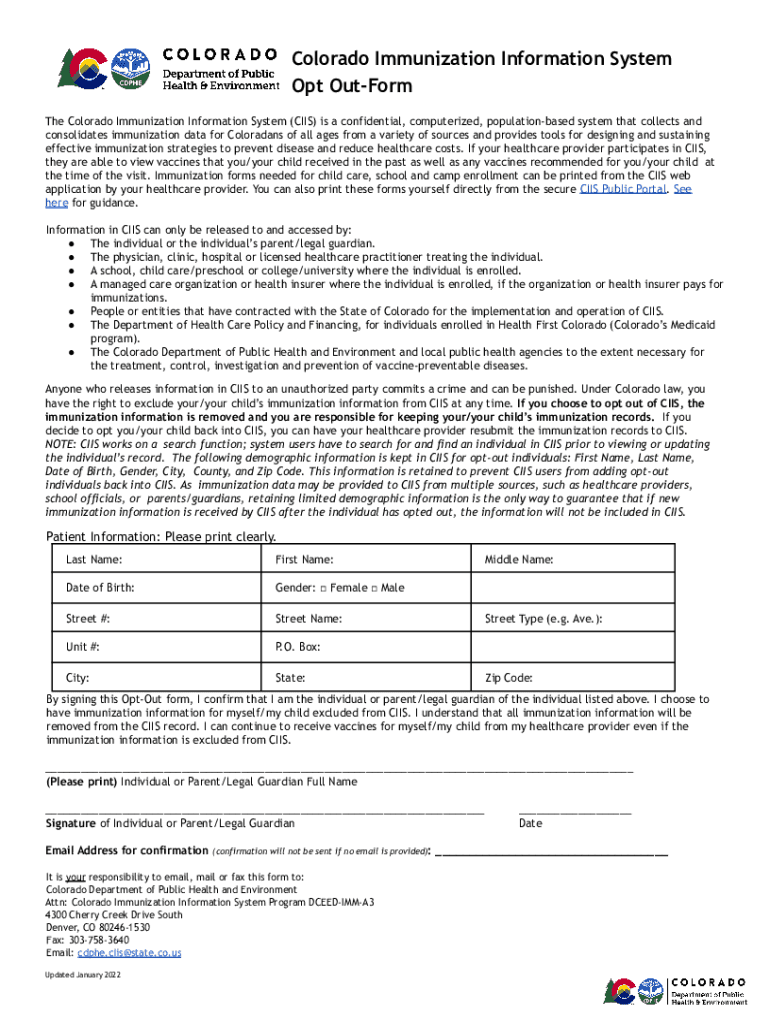 Fillable Online www.elbertcounty-co.govDocumentCenterViewOpt Out-Form ...