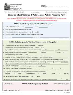 Fillable Online Statewide Inland Wetlands & Watercourses Activity ...