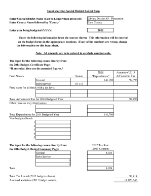 Fillable Online admin.ks.govmediacmsInput sheet for Special District ...
