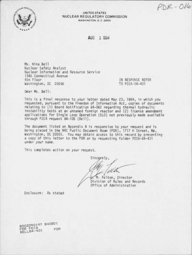 Fillable Online Final response to FOIA request for documents re Board ...