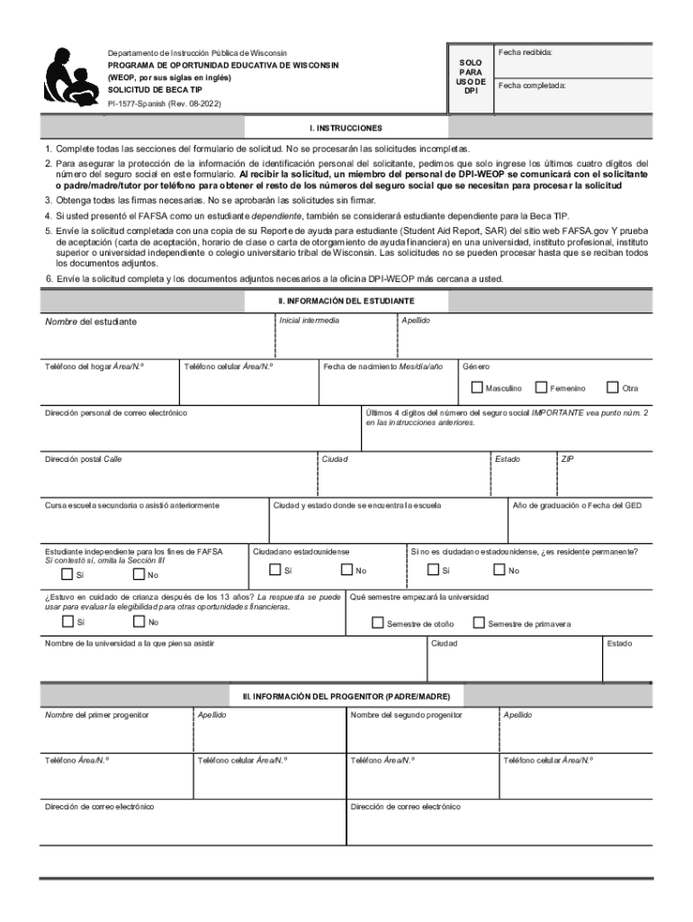 Fillable Online dpi wi dpi.wi.govsitesdefaultDepartamento de Instruccin ...