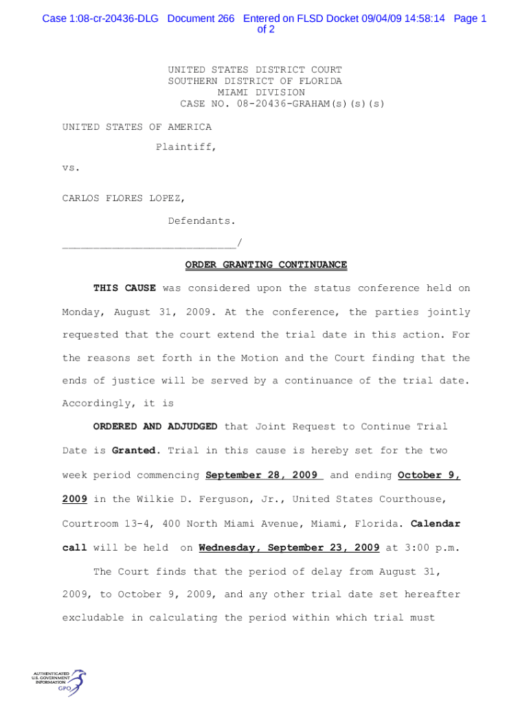 Fillable Online Order on Motion for Summary Judgment ECF No. 81 ...