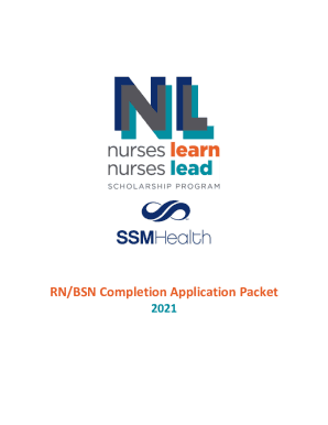 Fillable Online RN/BSN Completion Application Packet - SSM Health ...