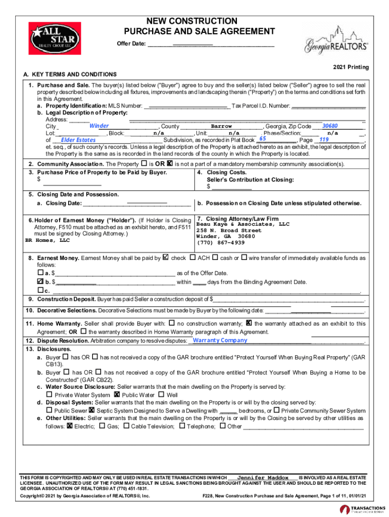 Fillable Online docplayer.net53994708-New-construction-purchaseNEW ...