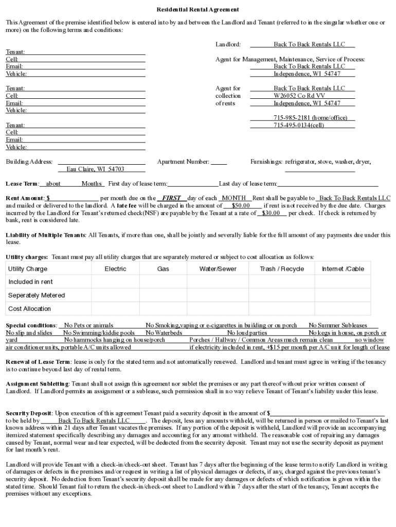 Fillable Online www.lawinsider.comclauseresidential-leaseRESIDENTIAL ...