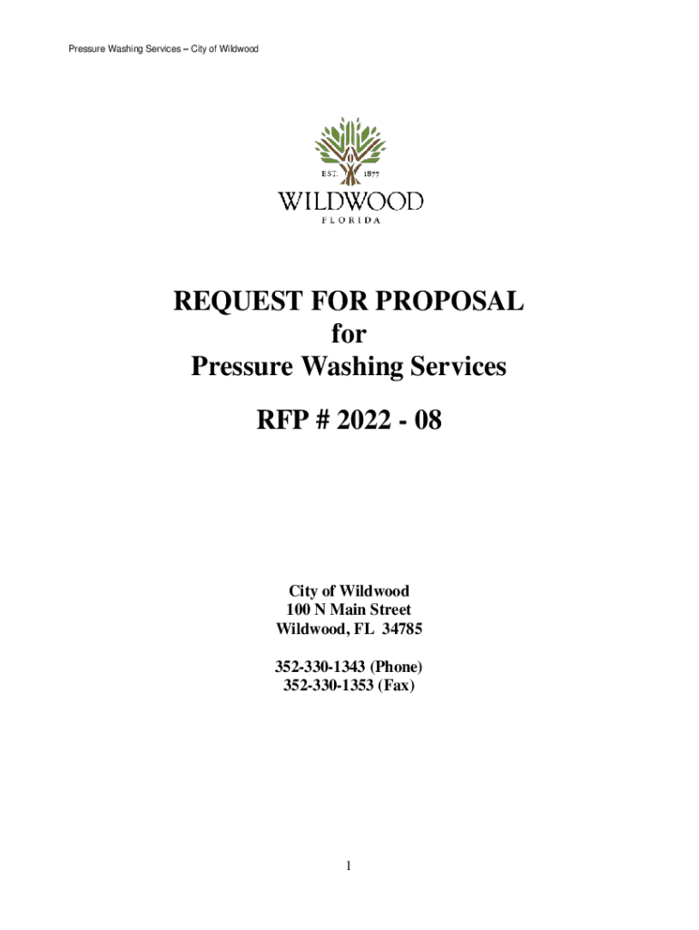 Fillable Online Pressure Washing Proposal TemplateProposifyPressure ...