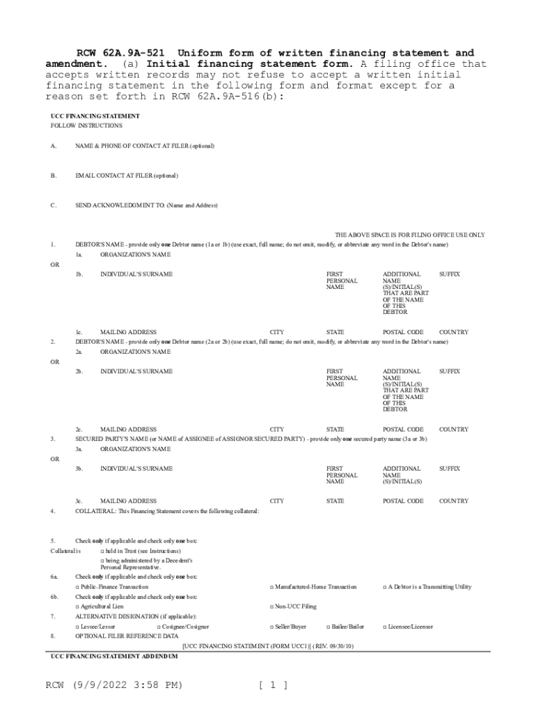 Fillable Online www.law.cornell.eduucc9 9-521. UNIFORM FORM OF WRITTEN ...