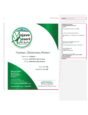 Fillable Online Federal Operating Permit - Proposed Permit - Duffy ...