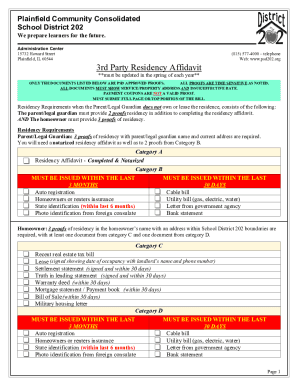 Fillable Online 3rd Party Residency Affidavit Fax Email Print - pdfFiller