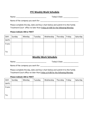 Fillable Online Daily work schedule - templates.office.com16 Types Of ...