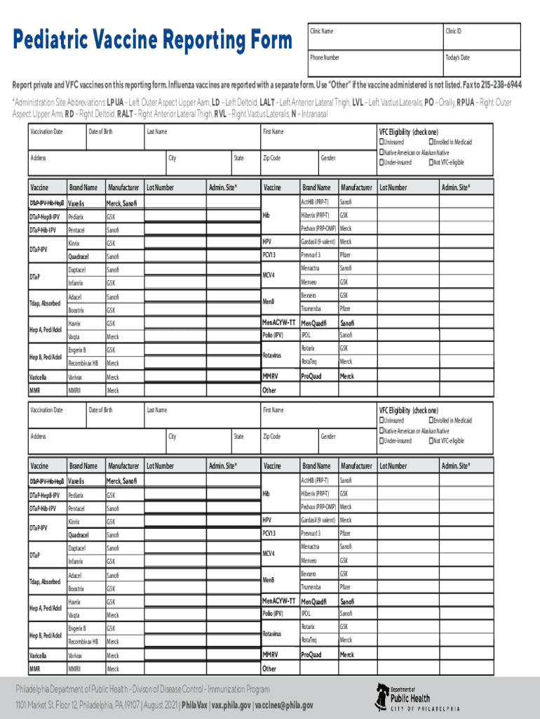 Fillable Online www.cdc.govvaccineshcpYour Child's First Vaccines: Vaccine Information ...