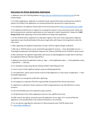 Fillable Online Instruction for Online Application Submission For the ...