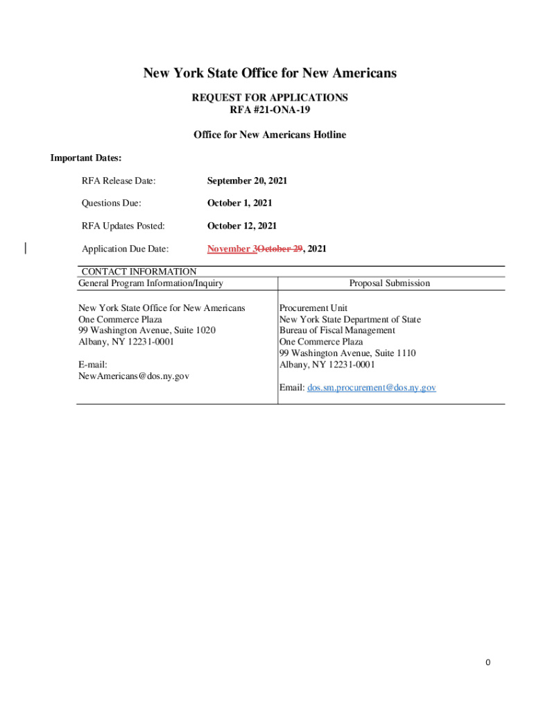 Fillable Online dos ny dos.ny.govrfa-21-ona-19-revised-10182021New York ...