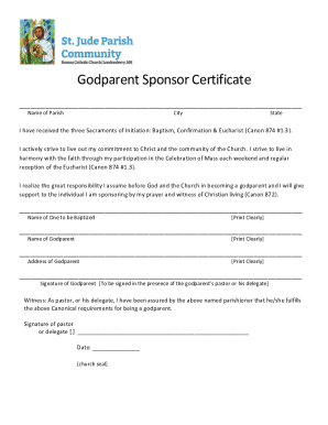 Fillable Online stjoeweirton.org wp-content uploadsGODPARENT/SPONSOR ...