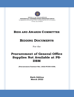 Fillable Online BIDS AND AWARDS COMMITTEE PROCEDURE - Philippine Sports ...