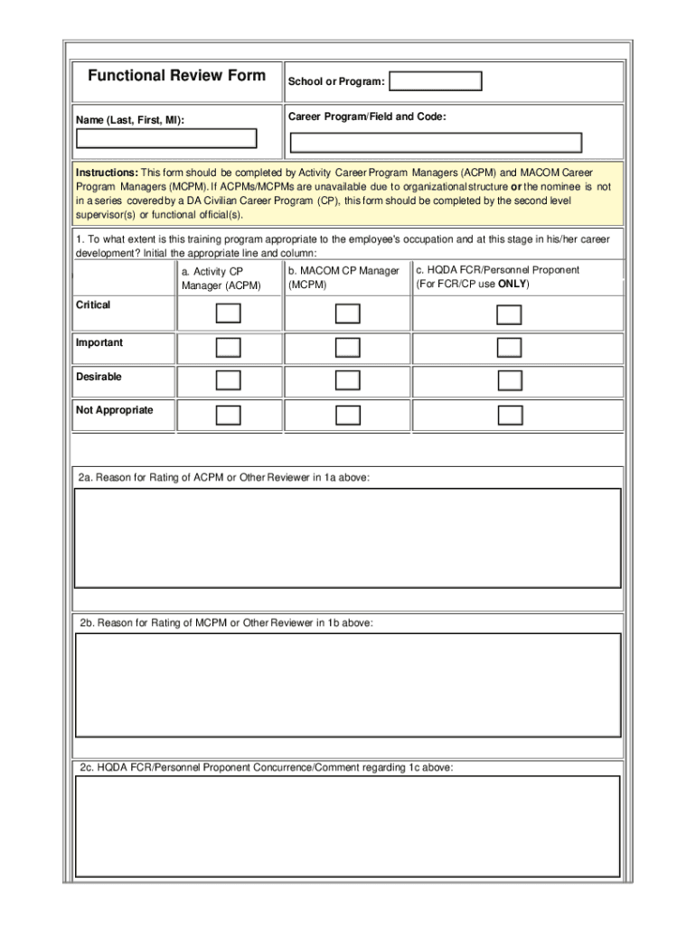 Fillable Online cocodoc.comform313534449-functional-reviewFunctional ...
