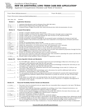 Fillable Online health mo CERTIFICATE OF NEED APPLICATION Fax Email ...